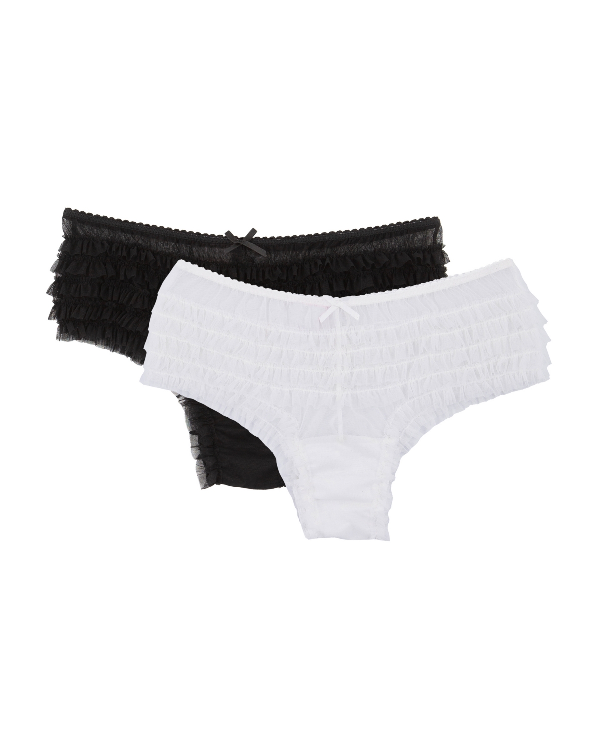 Click here for Jezebel Womens Veil 2 Pack Mesh Ruffle Cheeky Pant... prices