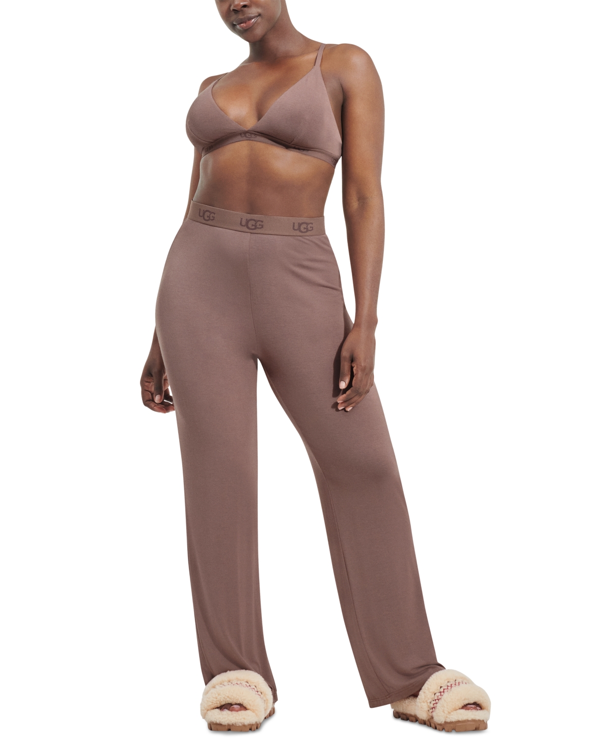 Click here for Ugg Womens Britta High-Rise Wide-Leg Pajama Pants... prices