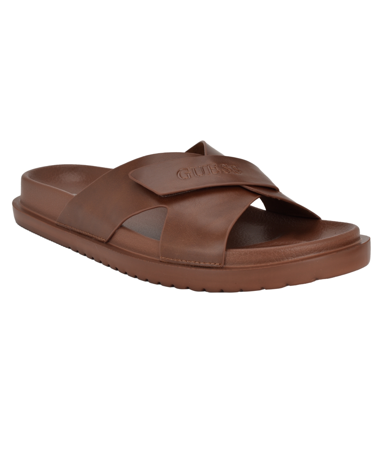 Click here for Guess Mens Vaton Strap Detail Slip On Sandals - Co... prices