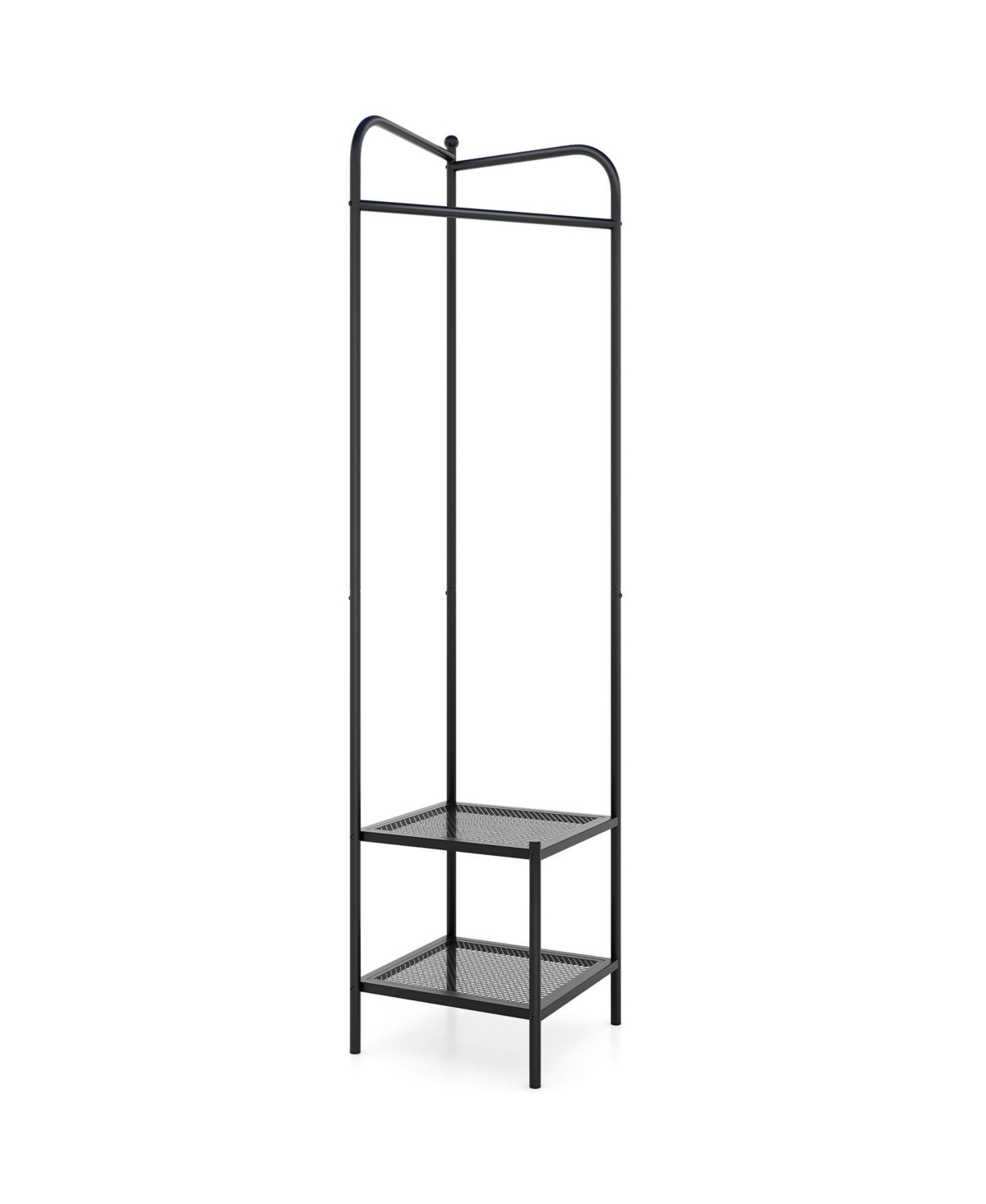 Click here for Corner Coat Rack with Top Hanger and 2 Mesh Shelve... prices
