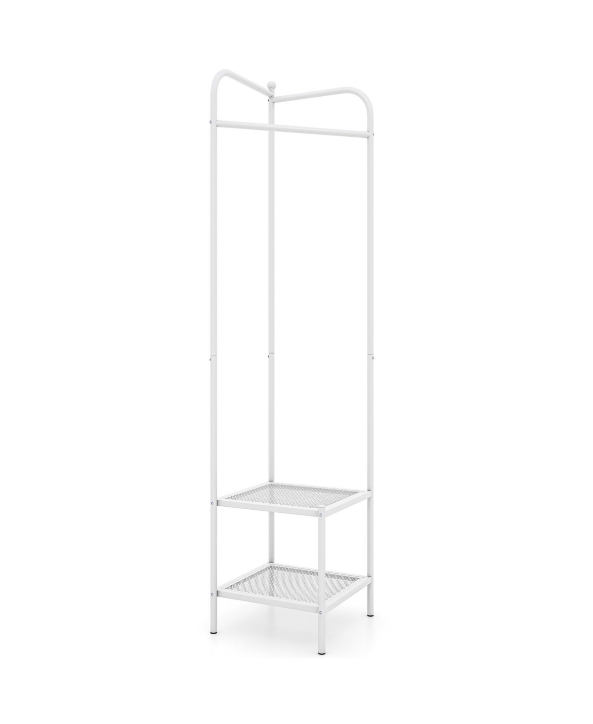 Click here for Corner Coat Rack with Top Hanger and 2 Mesh Shelve... prices