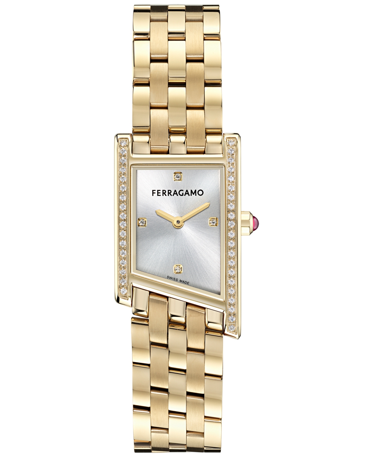 Click here for Ferragamo Womens Swiss Asymetrique Diamond Accent... prices