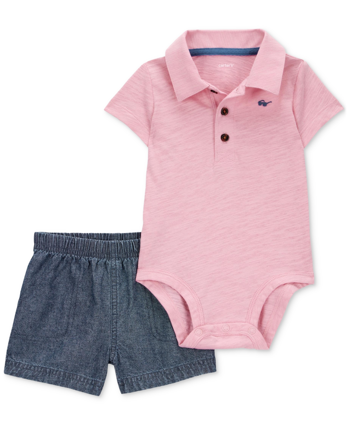 Click here for Carters Baby Boys Cotton Polo Bodysuit & Shorts  2... prices