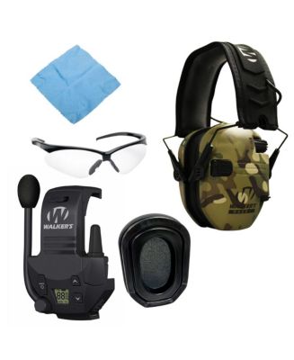 Walkers Razor Slim MultiCam Camo Tan Electronic Muff with Walkie Talkie ...