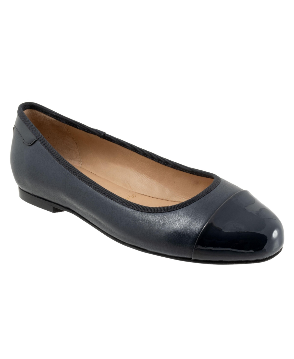 Click here for Trotters Clara Flat - Navy prices