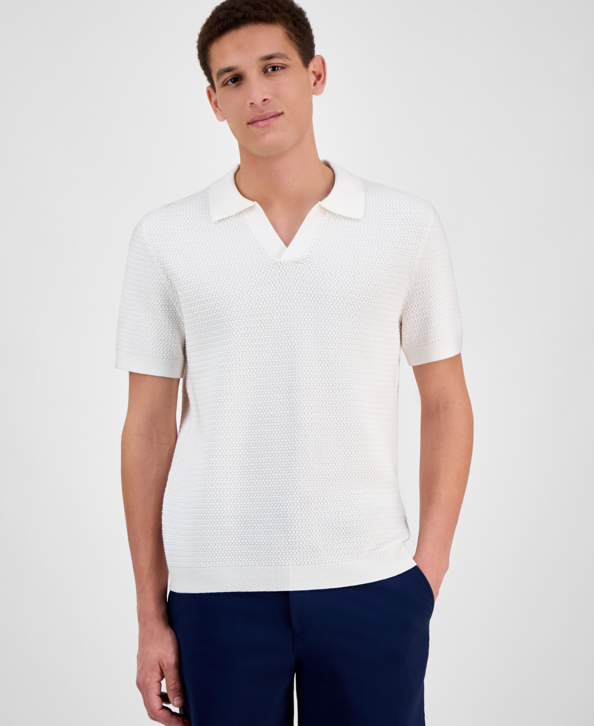 Click here for Alfani Mens Textured Polo Shirt  Exclusively at Ma... prices