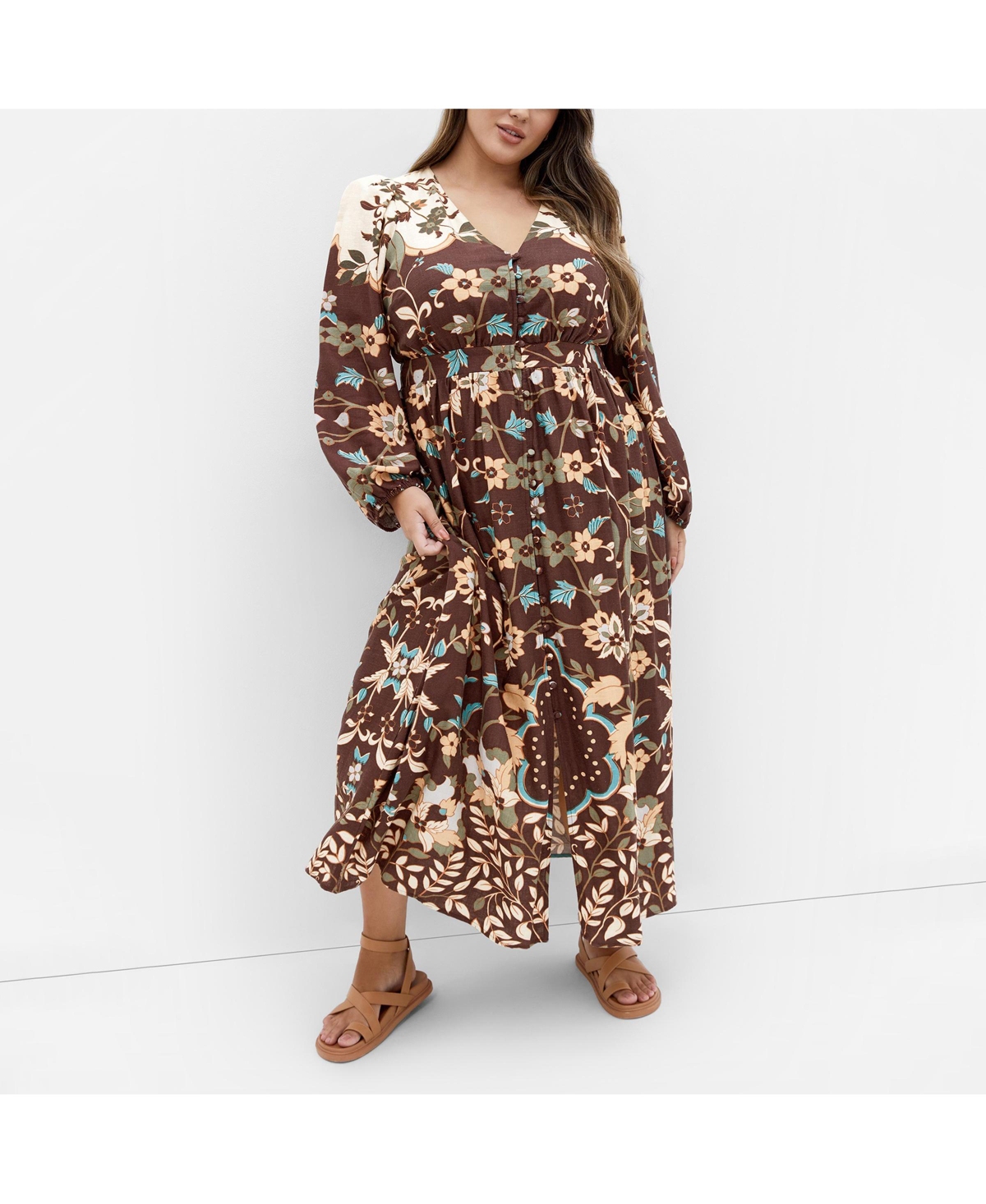 Click here for Plus Size Florence Placement Maxi Dress - Forever... prices