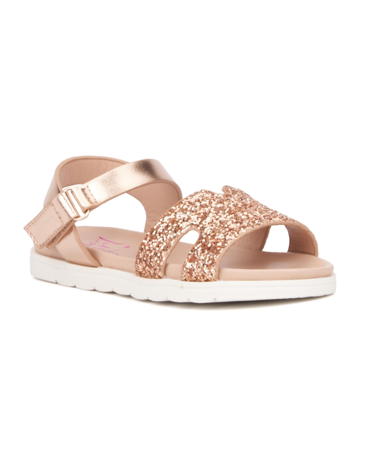 Click here for Olivia Miller Big Girls Glitter Glow Slide Sandals... prices