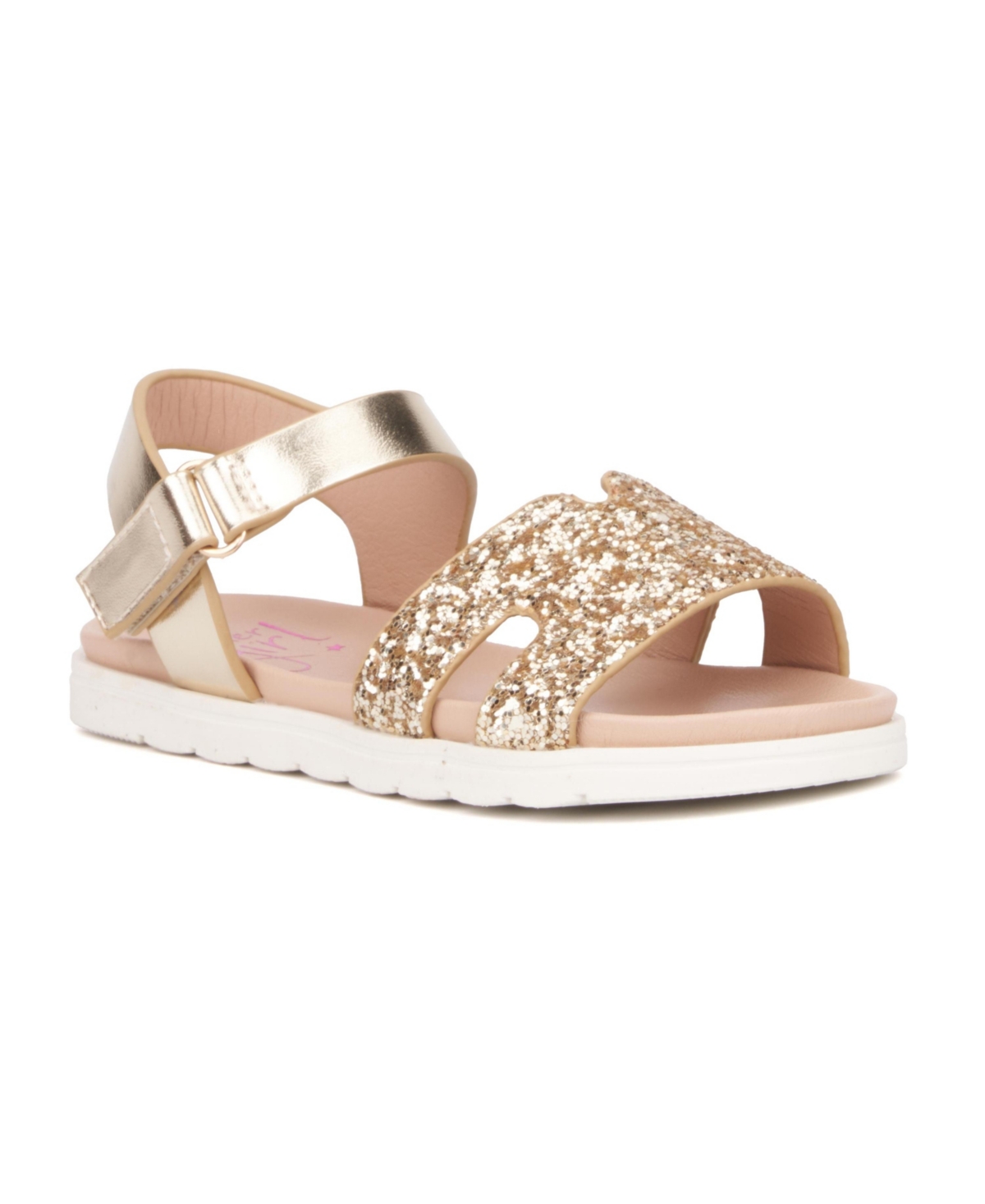 Click here for Olivia Miller Big Girls Glitter Glow Slide Sandals... prices
