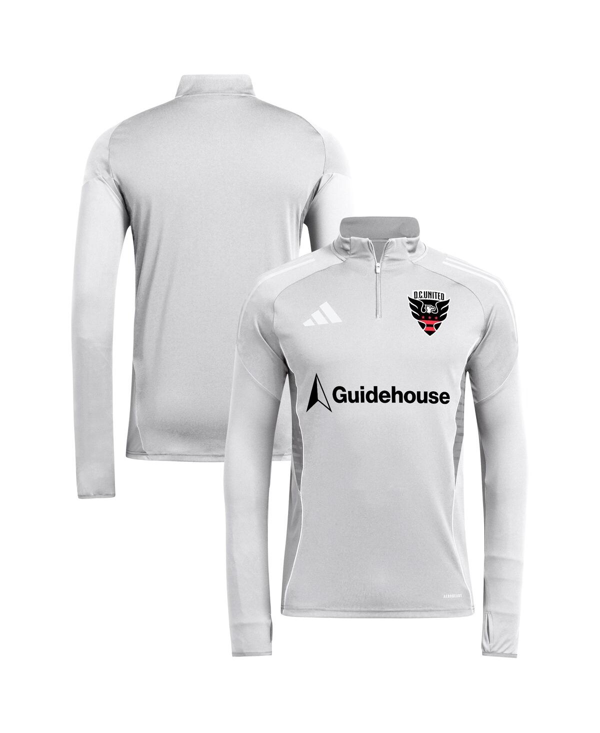Click here for Adidas Mens Silver D.c. United 2025 Quarter-Zip Lo... prices