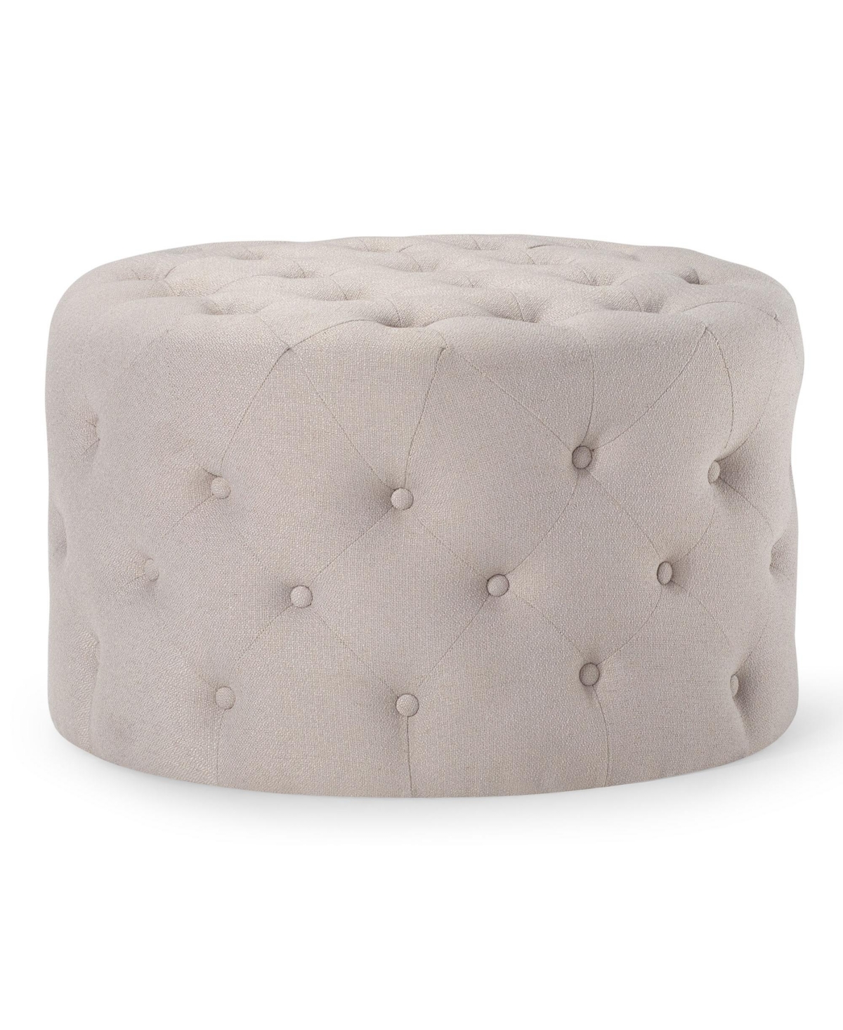 Click here for Maven Lane Marcy Traditional Round Ottoman in Dove... prices