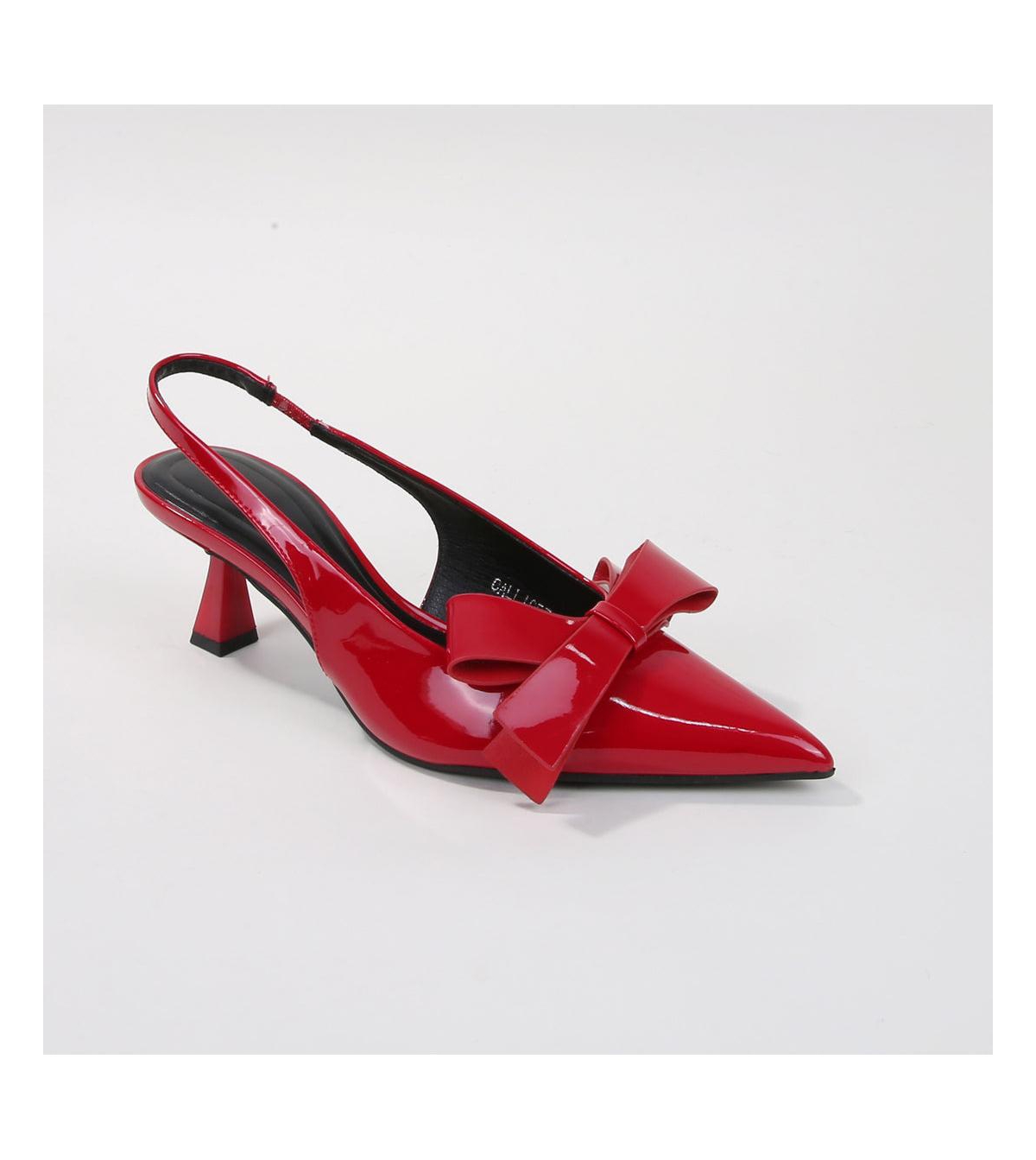 Click here for Calliope Slingback Kitten Heels - Red prices