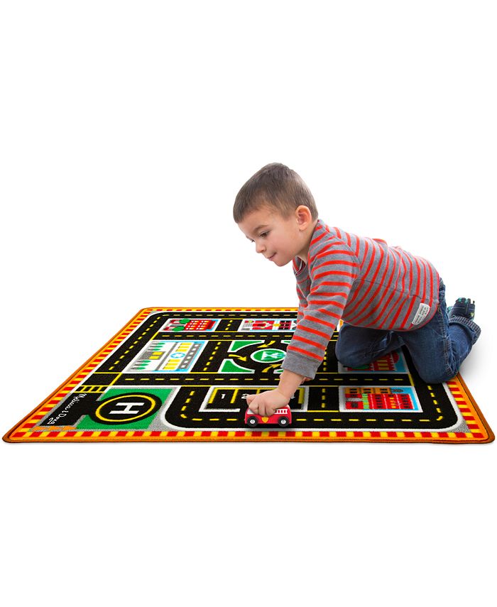 Melissa and Doug Kids' Round The City Rescue Rug Playmat - Macy's