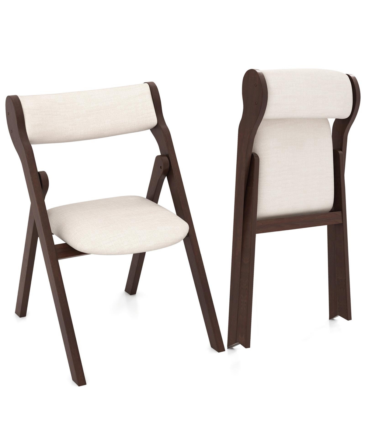 Click here for Set of 2 Folding Chairs with Comfy Padded Backrest... prices