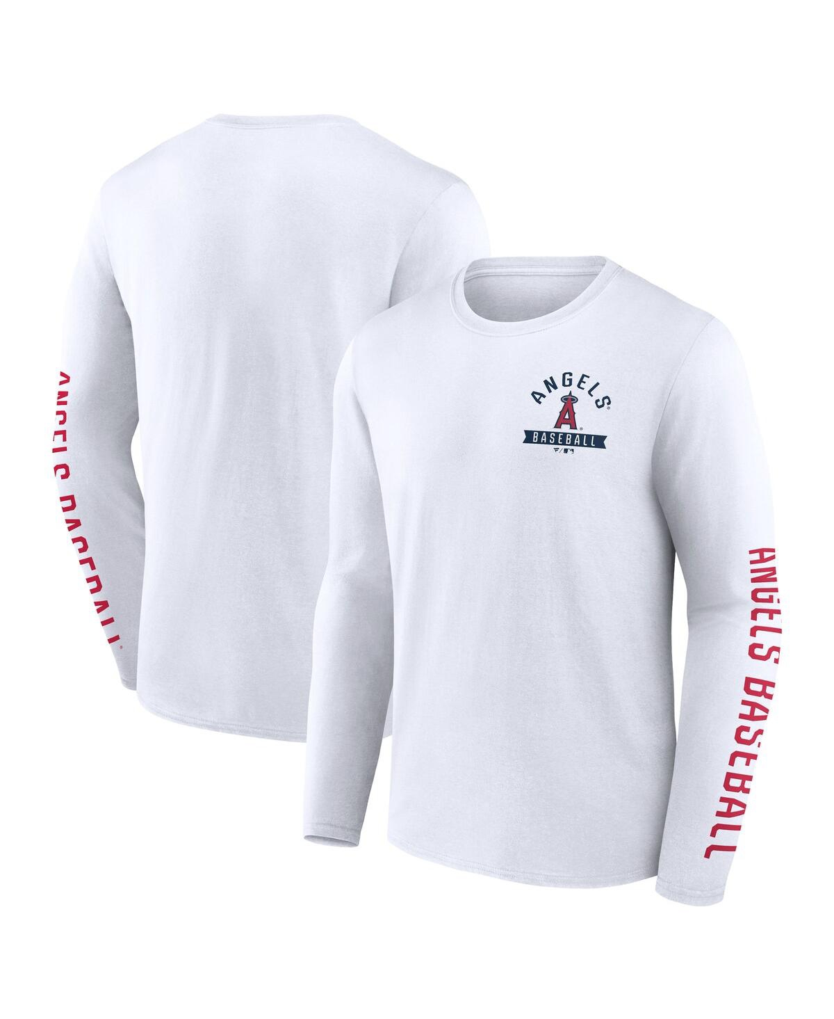 Click here for Fanatics Mens White Los Angeles Angels Press Box L... prices