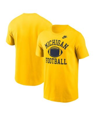 Nike Men's Maize Michigan Wolverines Legacy Football Icon T-Shirt - Macy's