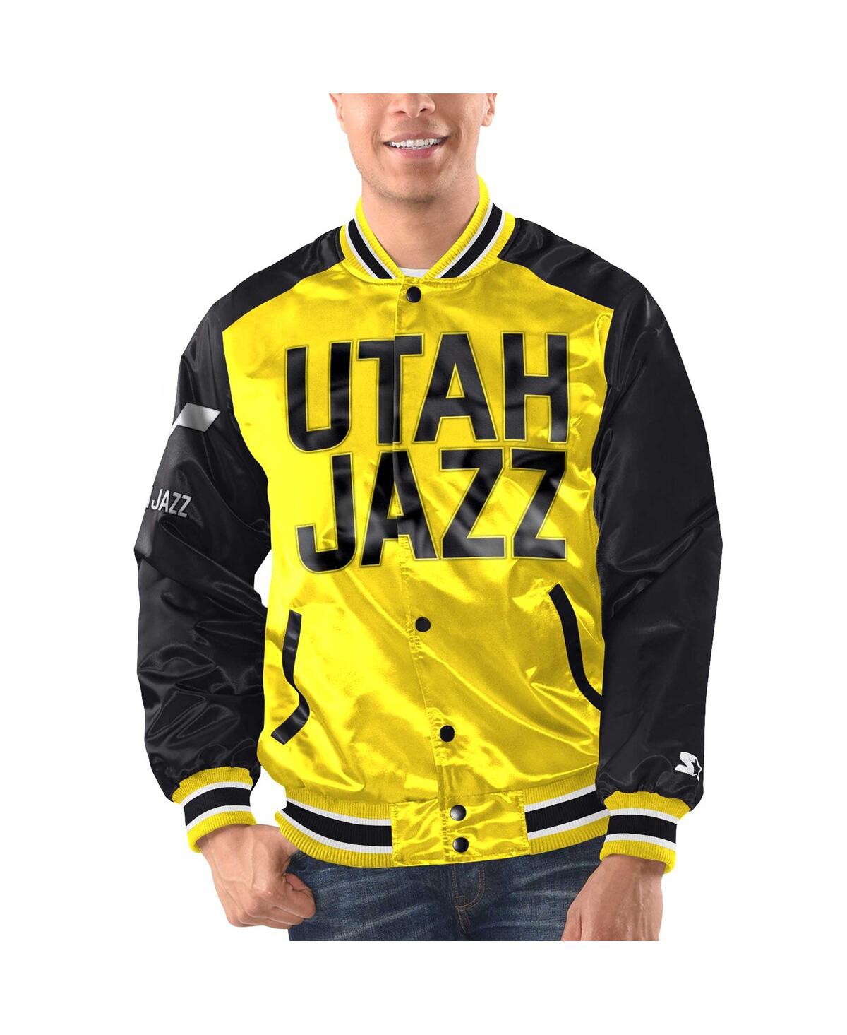 Click here for Starter Mens Yellow/Black Utah Jazz Renegade Satin... prices