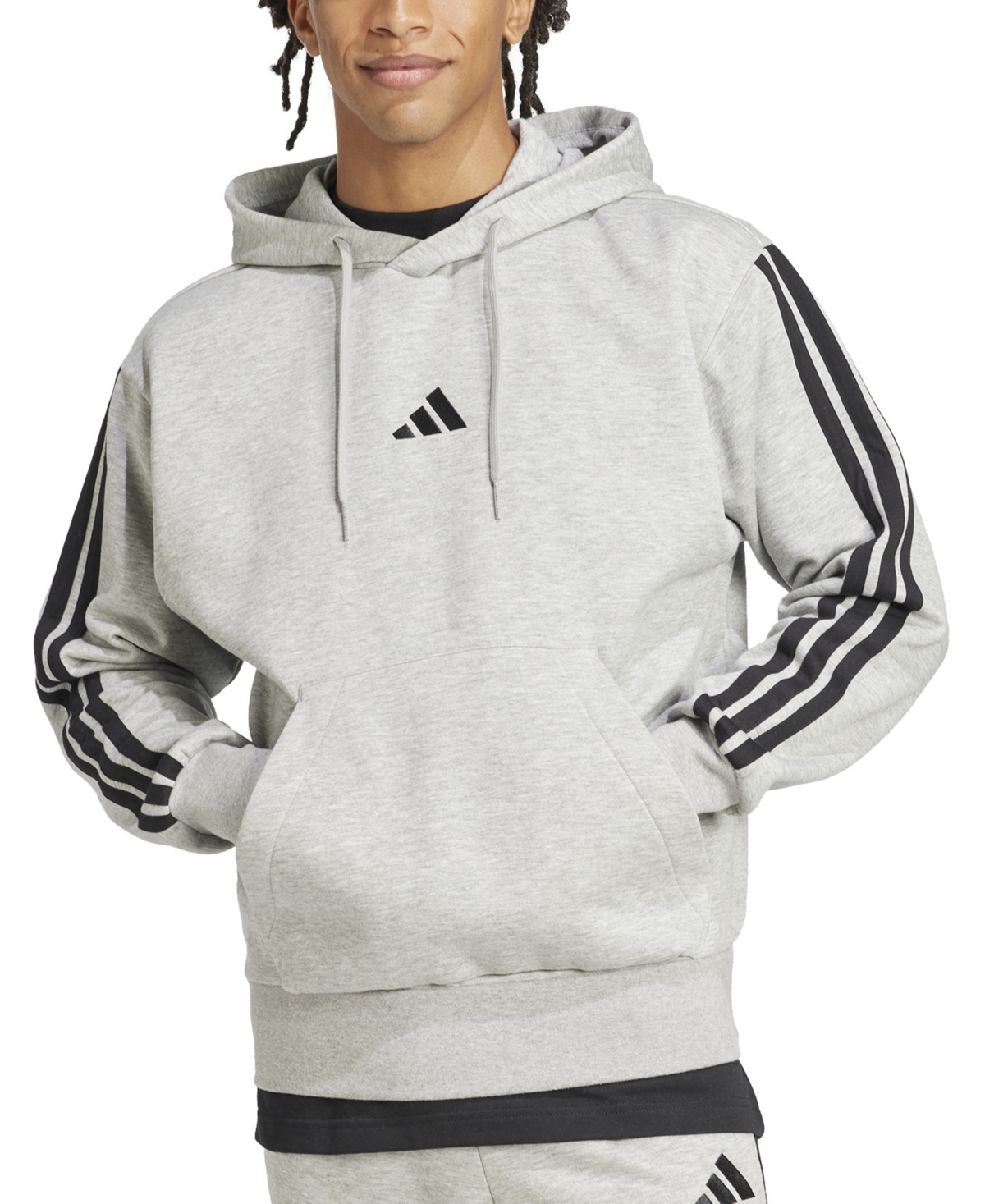 Click here for adidas Mens Essential Three Stripes Fleece Hoodie... prices