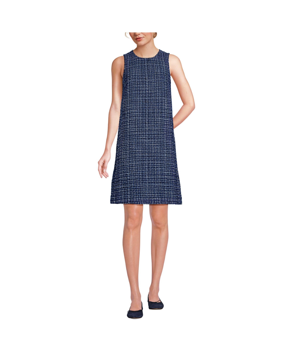 Click here for Lands End Womens Washable Tweed Sleeveless Above t... prices