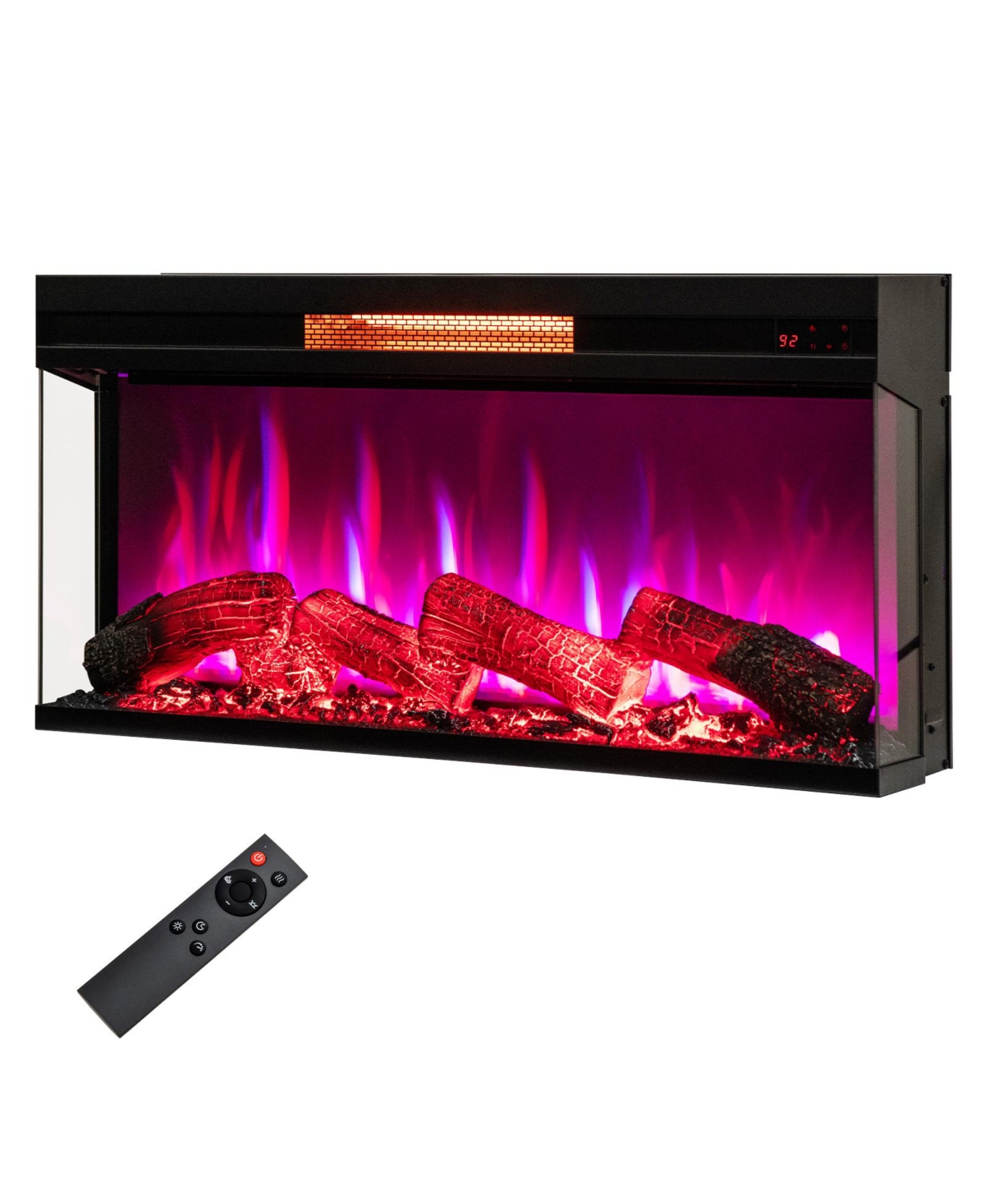 Click here for 3-Sided 1500W Electric Fireplace with 7-Color Flam... prices