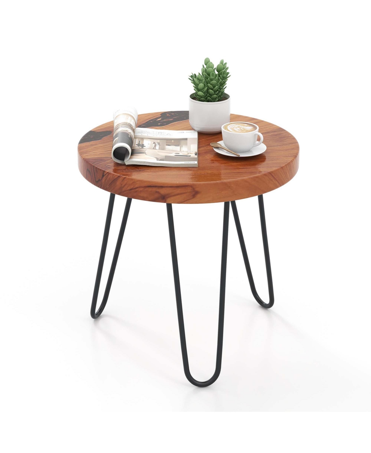 Click here for 20" Round Teak Wood End Table Solid Live Edge... prices