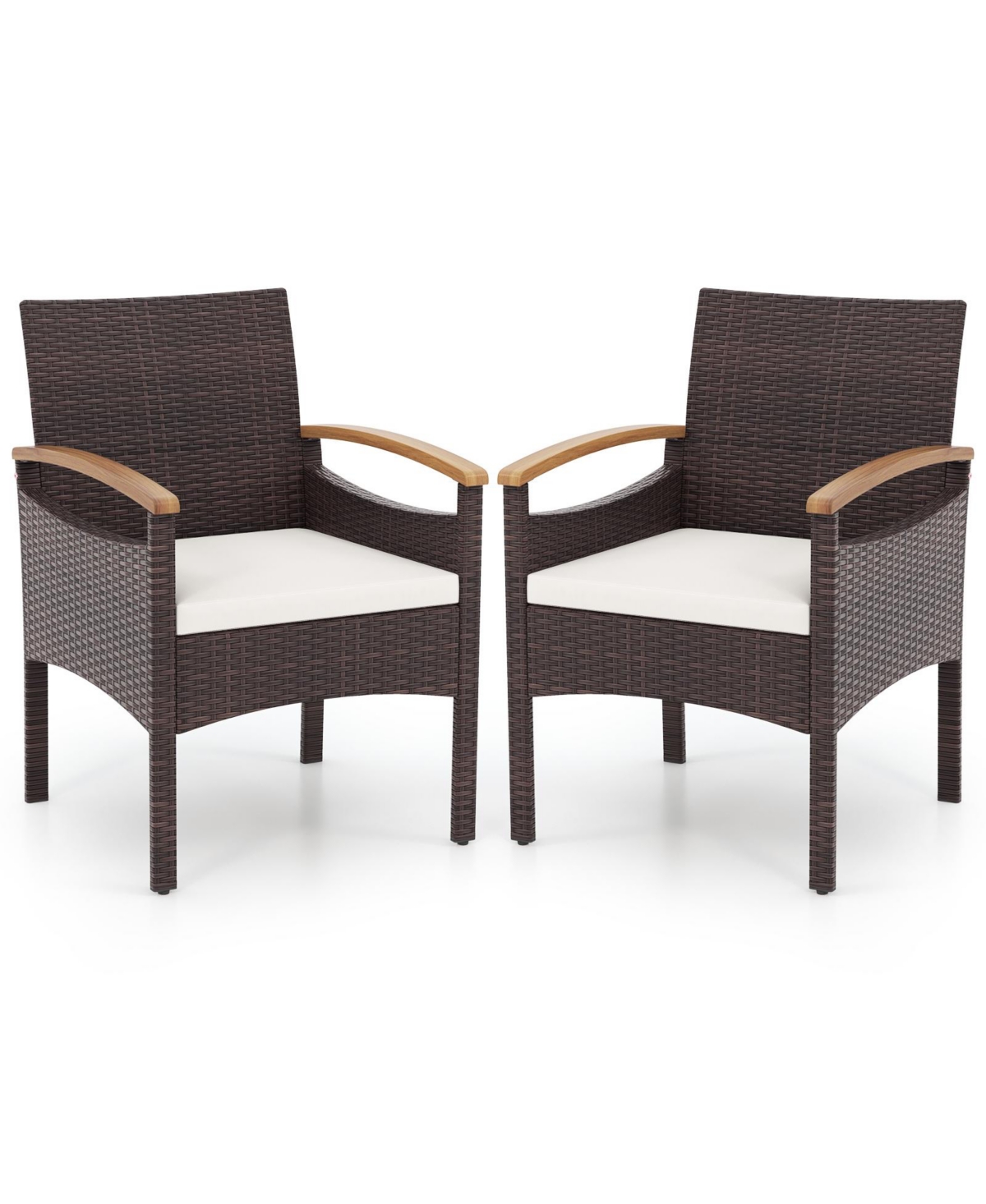 Click here for Patio Dining Chairs with Acacia Wood Armrest and H... prices