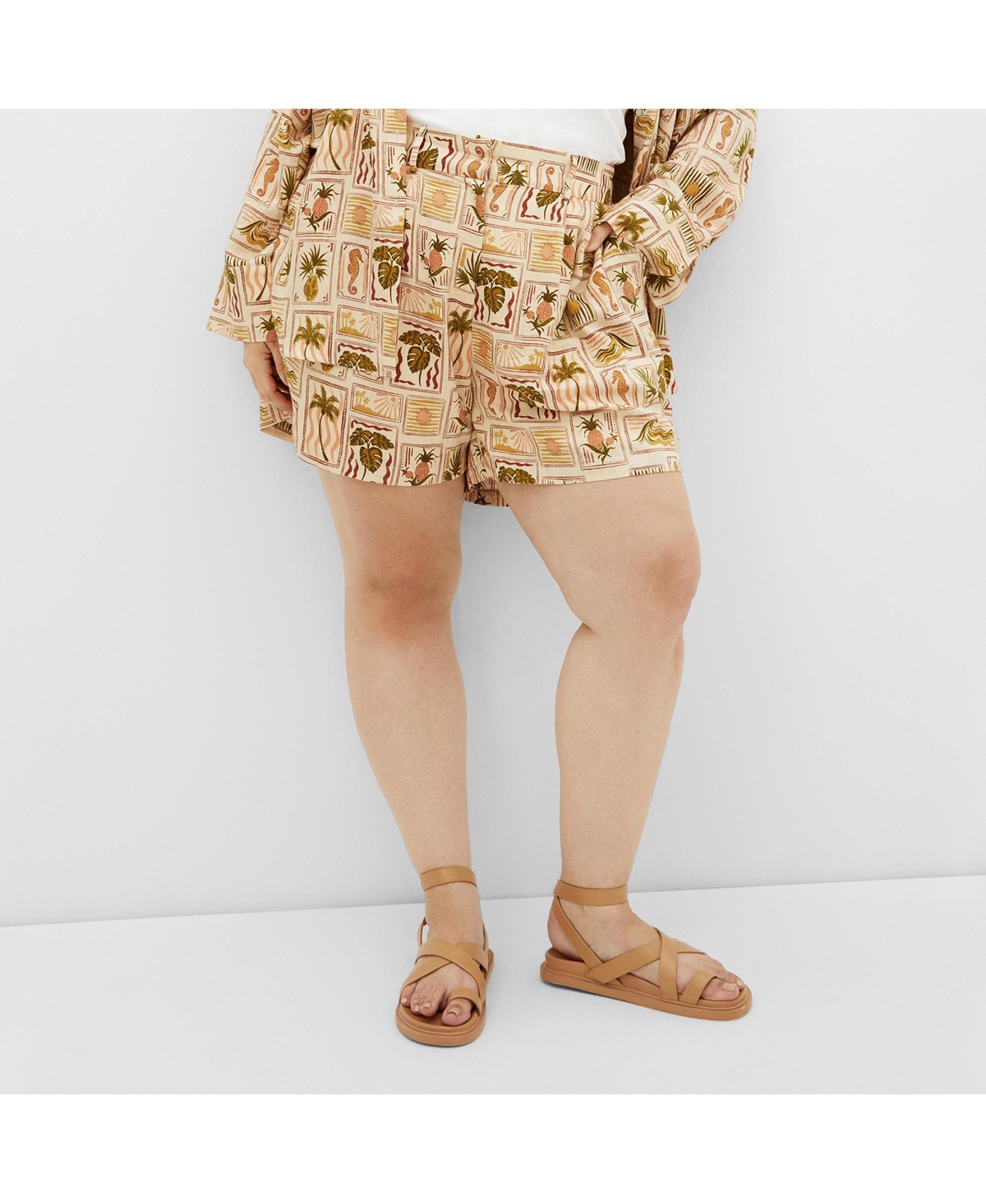 Click here for City Chic Plus Size Bella Print Short - Cool tropi... prices