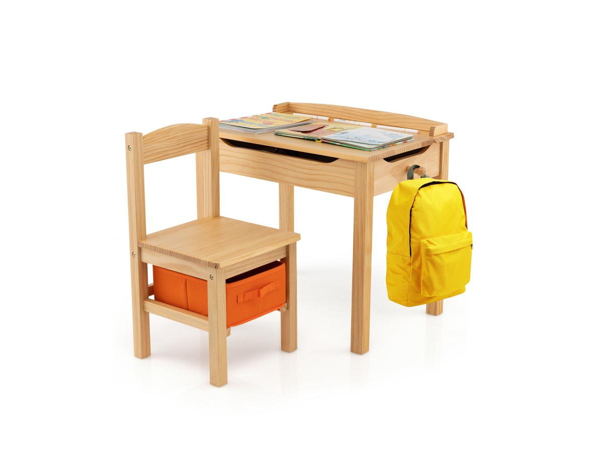 Click here for Flip-Top Kids Activity Table and Chair Set with Hi... prices