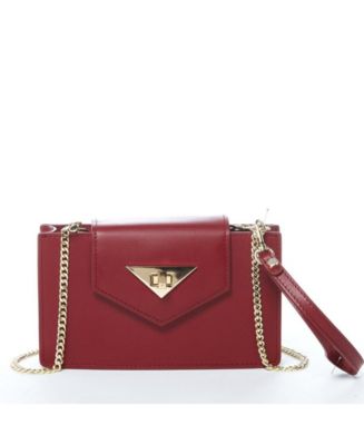 SUSU Mini Crossbody Bag Small Leather Burgundy Purse Wristlet Women's ...