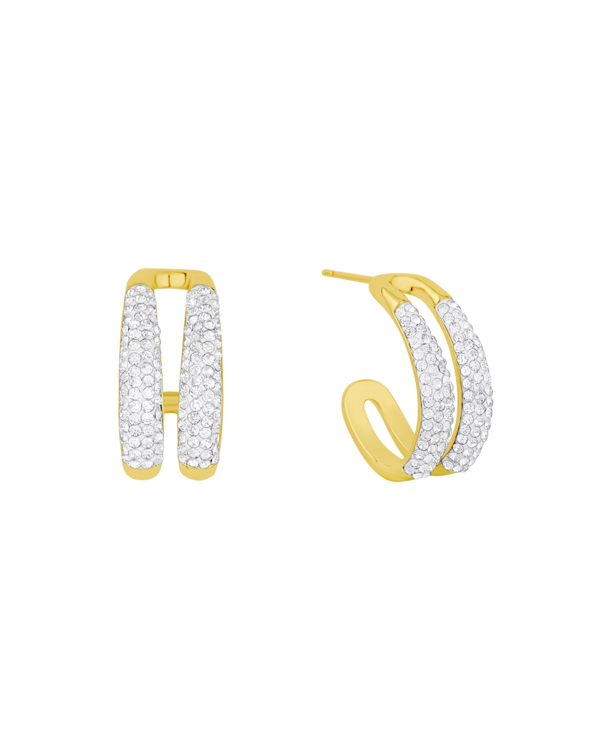 Click here for And Now This Clear Crystal Double Hoop Earrings -... prices