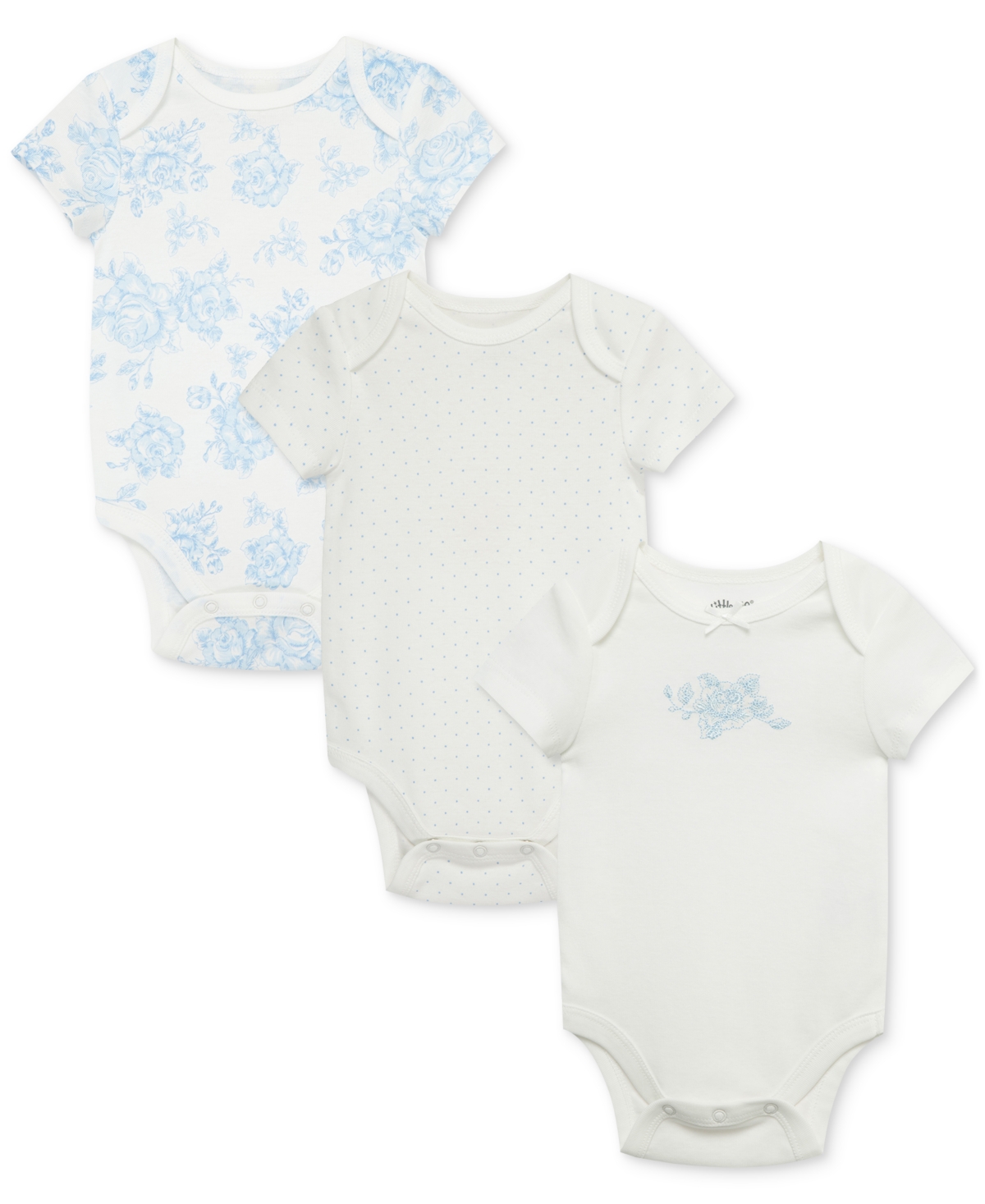 Click here for Little Me Baby Girls Blue Roses Short-Sleeve Cotto... prices