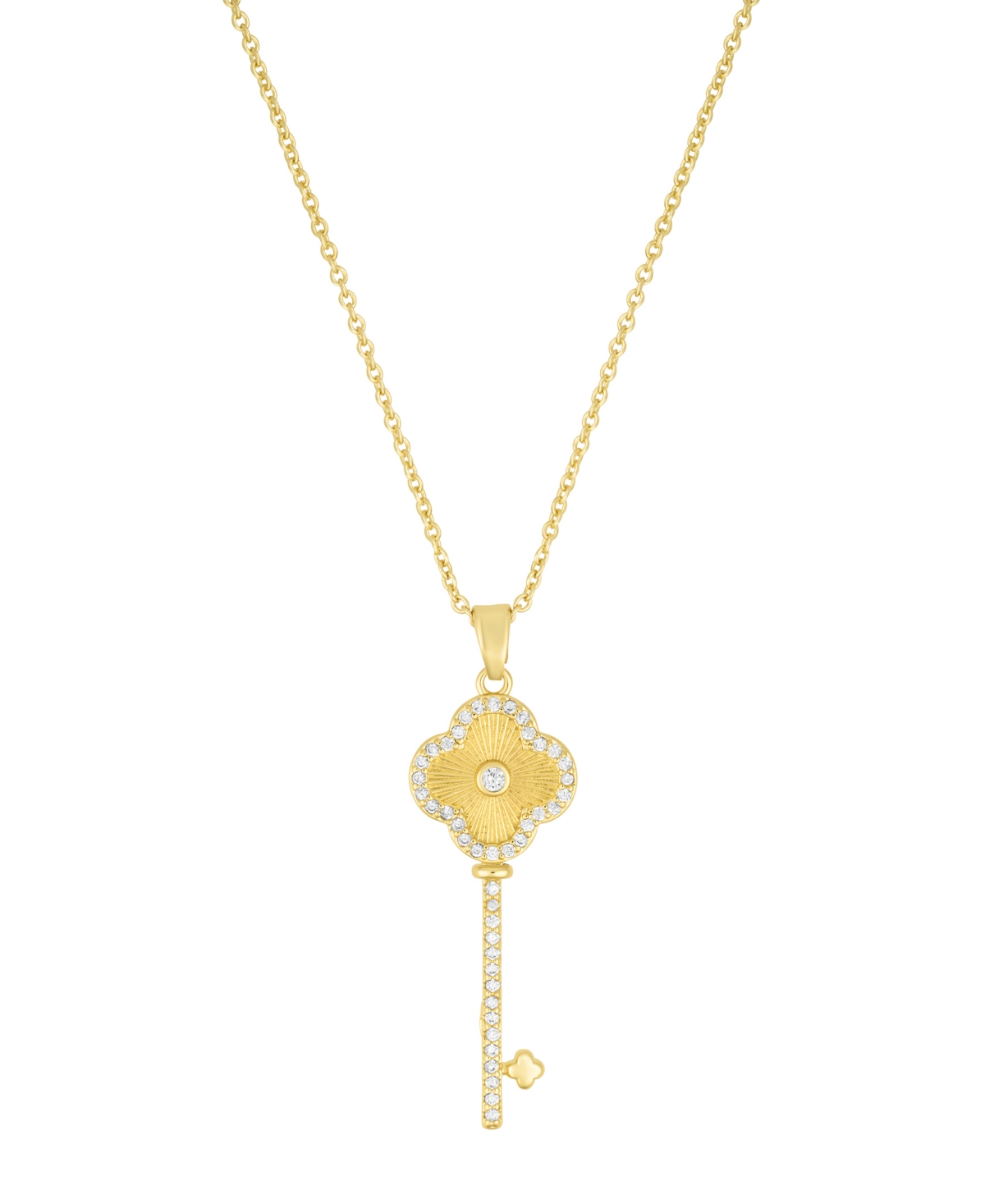 Click here for Adornia Adjustable Cubic Zirconia Pave Clover Key... prices