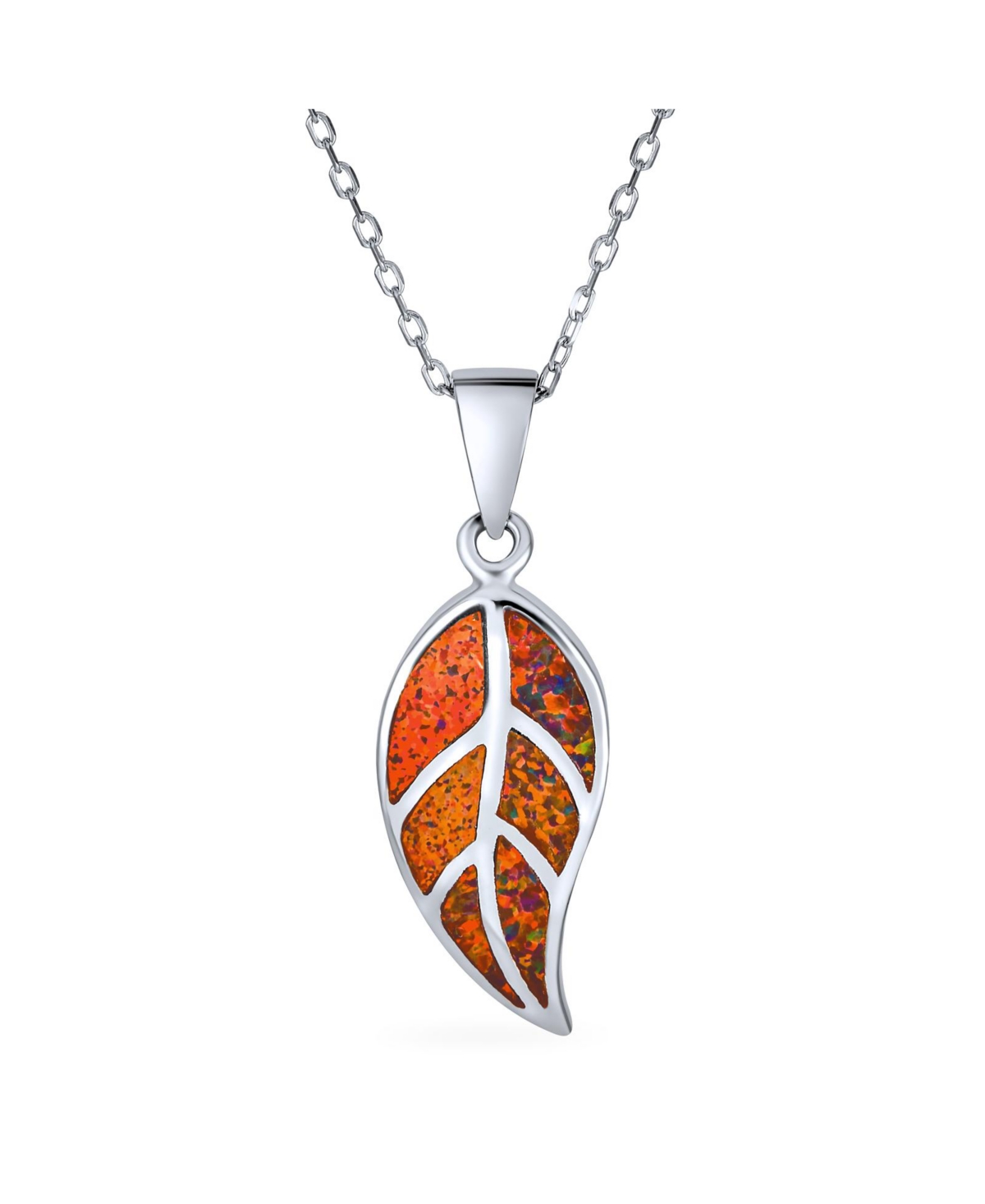 Click here for Bling Jewelry Blue Fire Opal Leaf Pendant Necklace... prices