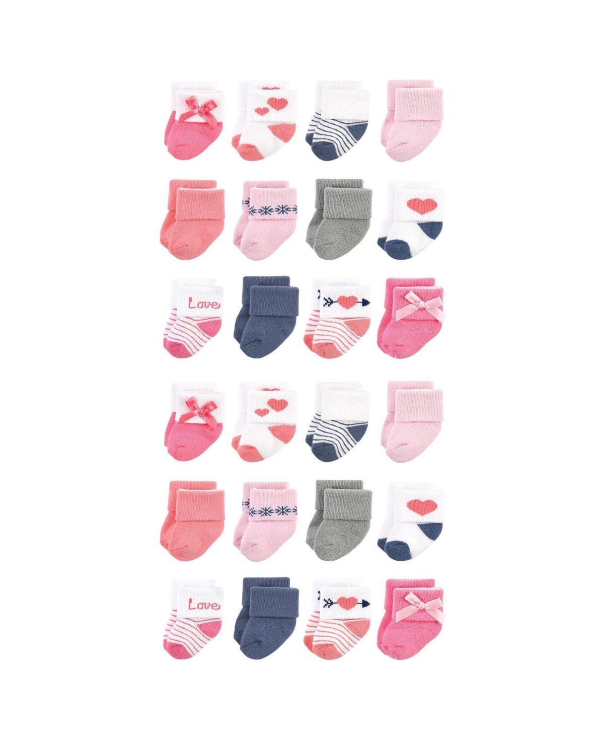 Click here for Hudson Baby Baby Boys Hudson 24Pk Terry Socks - Pi... prices