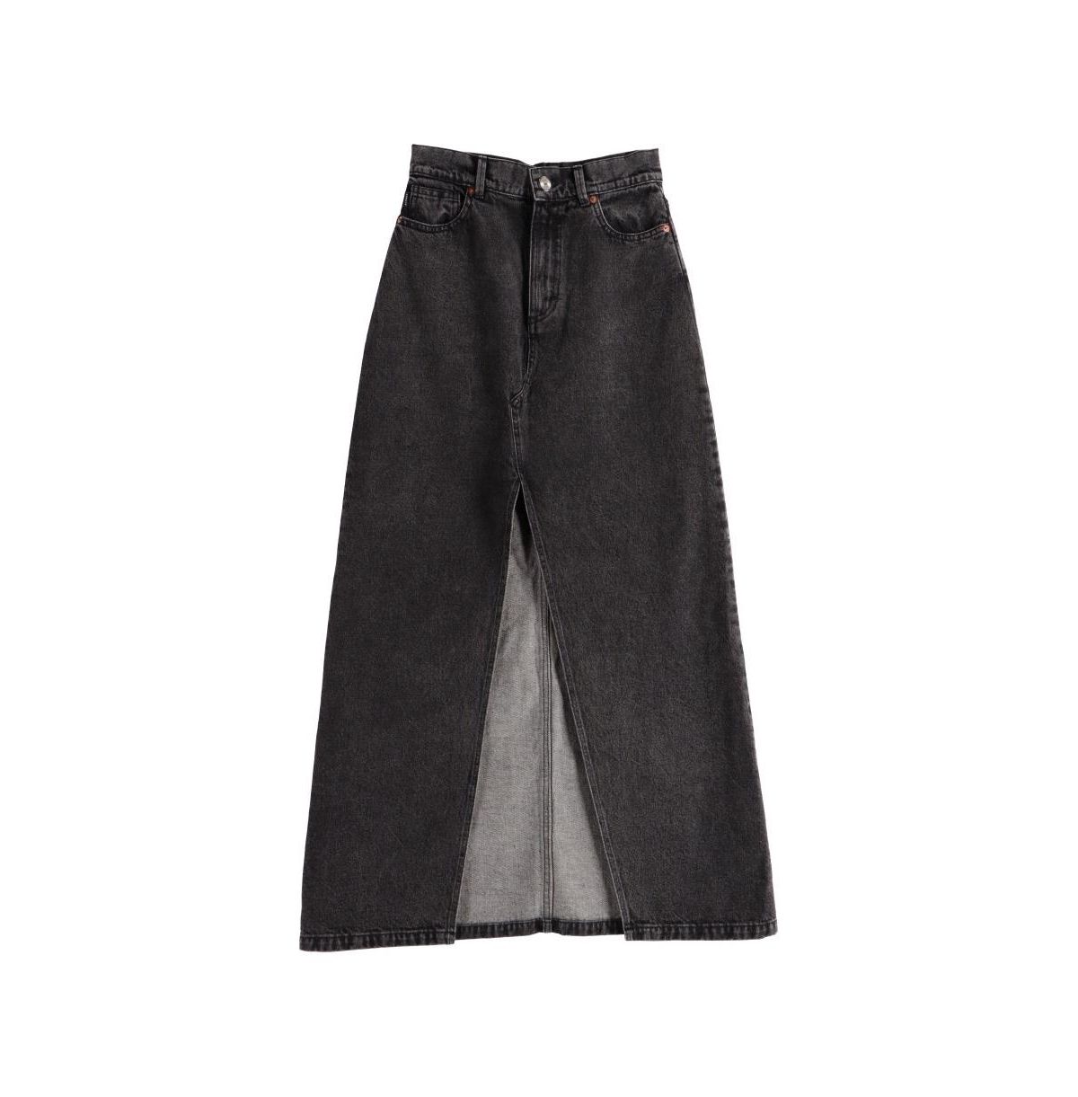 Click here for Mariana Black Denim Skirt - Black prices