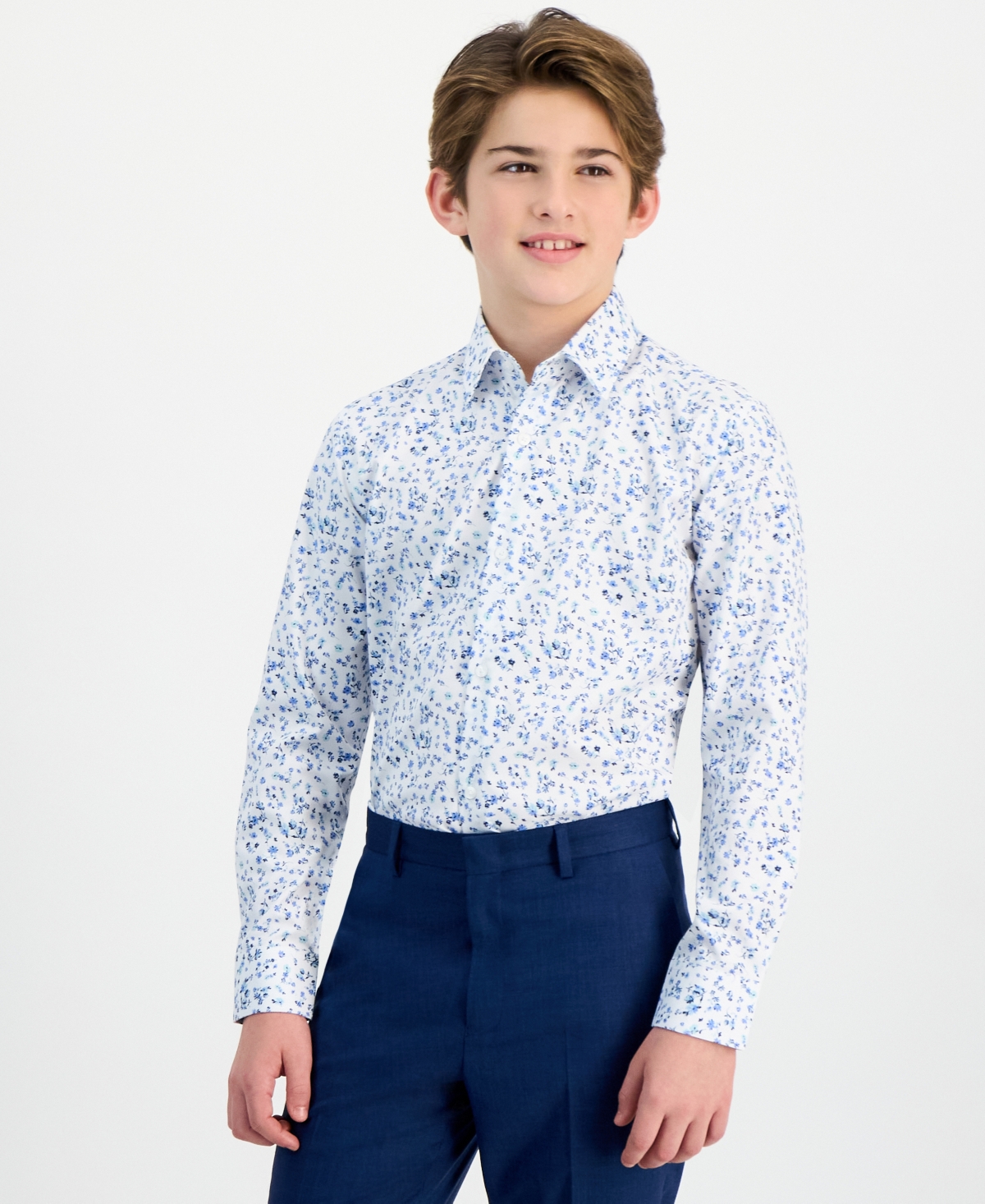 Click here for Michael Kors Big Boys Floral-Print Stretch Classic... prices