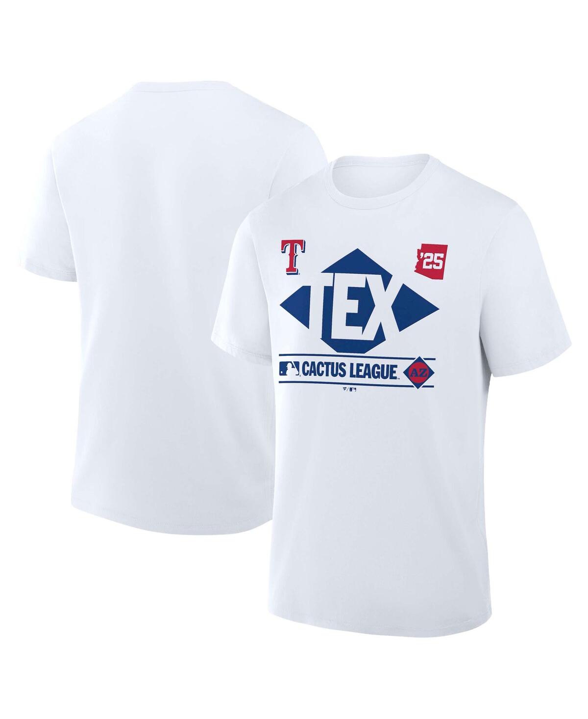 Click here for Fanatics Mens White Texas Rangers 2025 Spring Trai... prices