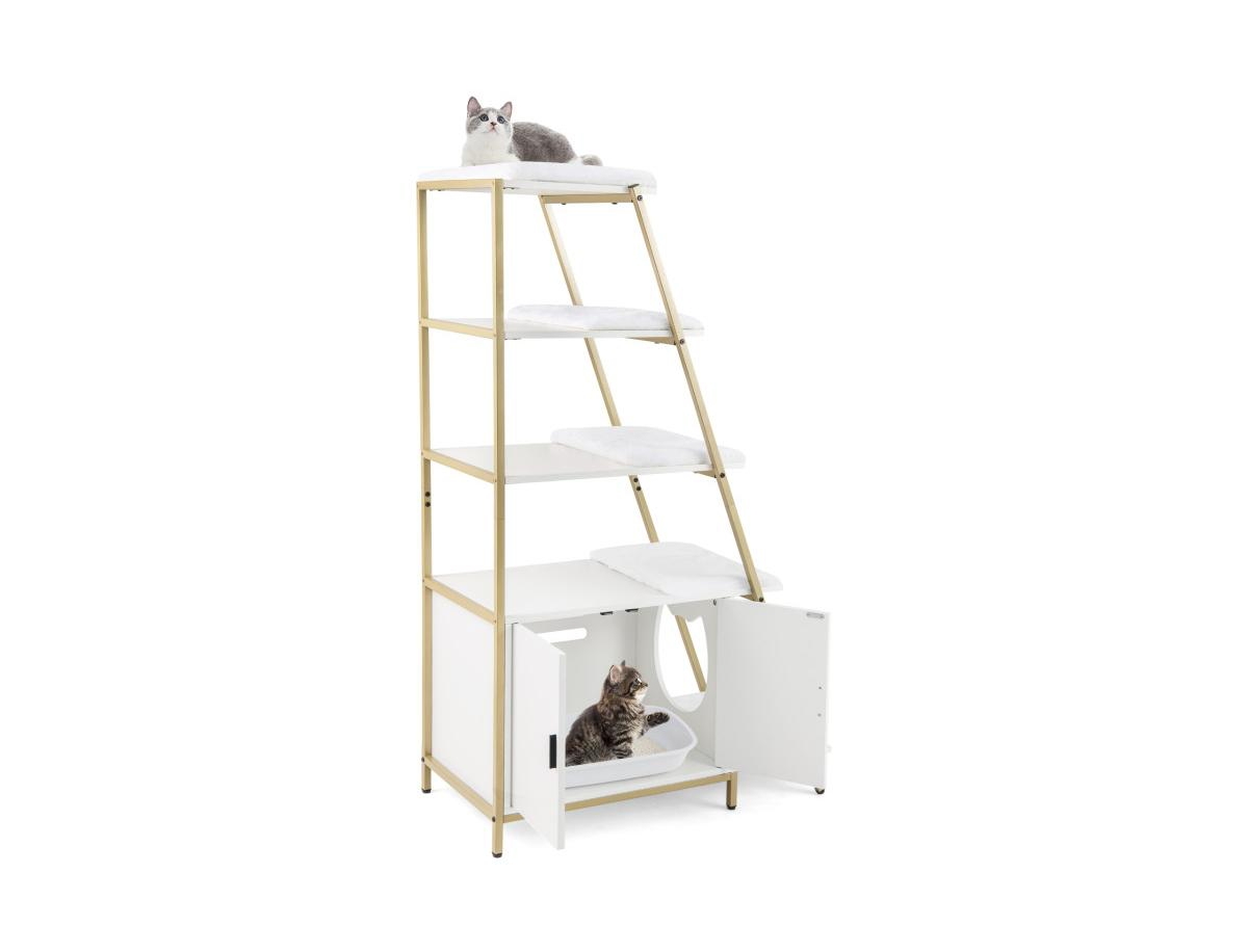 Click here for Large Cat Litter Box Enclosure with Storage & Ladd... prices