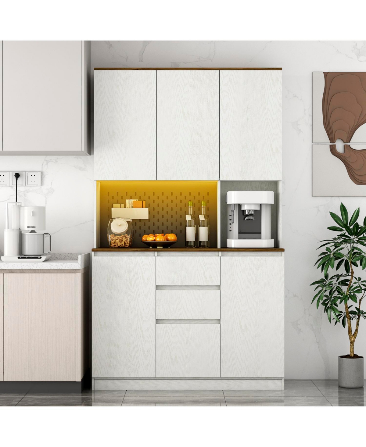 Click here for Streamdale 74" Freestanding Kitchen Pantry Ca... prices