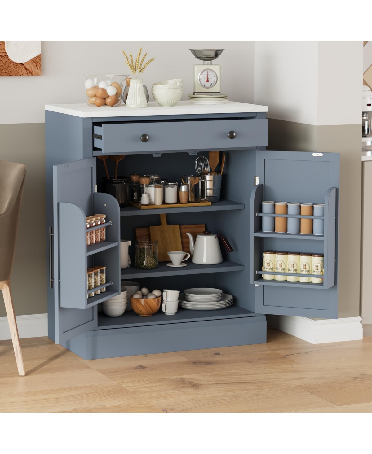 Click here for Streamdale Gray Kitchen Pantry with Drawer  Adjust... prices