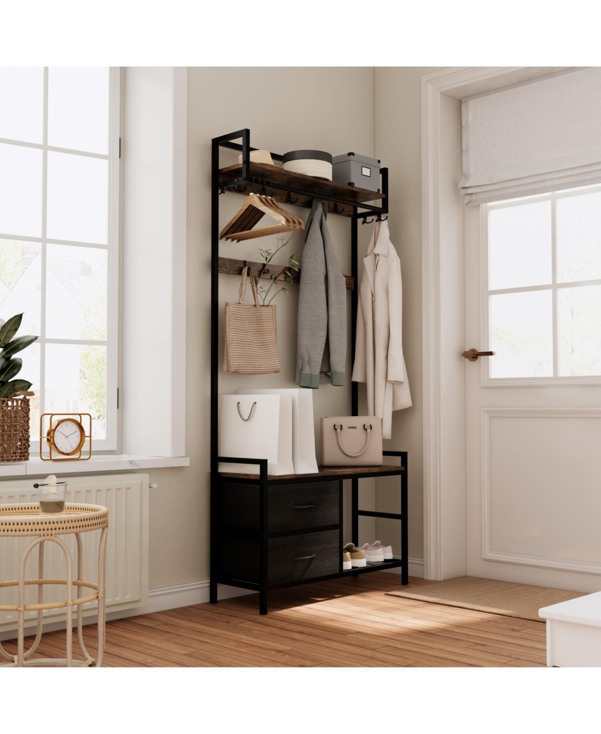 Click here for Streamdale 5-in-1 Entryway Bench with Drawers  Hoo... prices