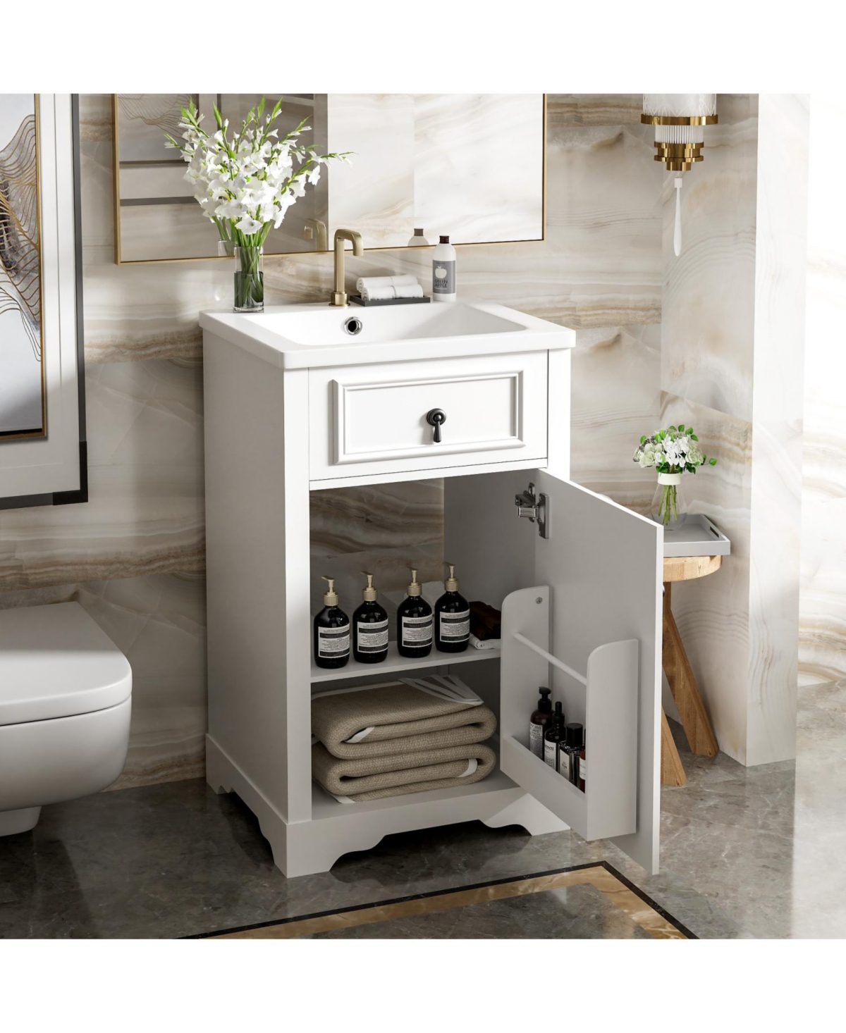 Click here for Streamdale 20-Inch Vanity Ceramic Sink  Soft-Close... prices