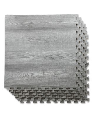 100 SqFt 3/8" Natural Gray Wood Grain Foam Mat Interlocking Mat Tiles ...