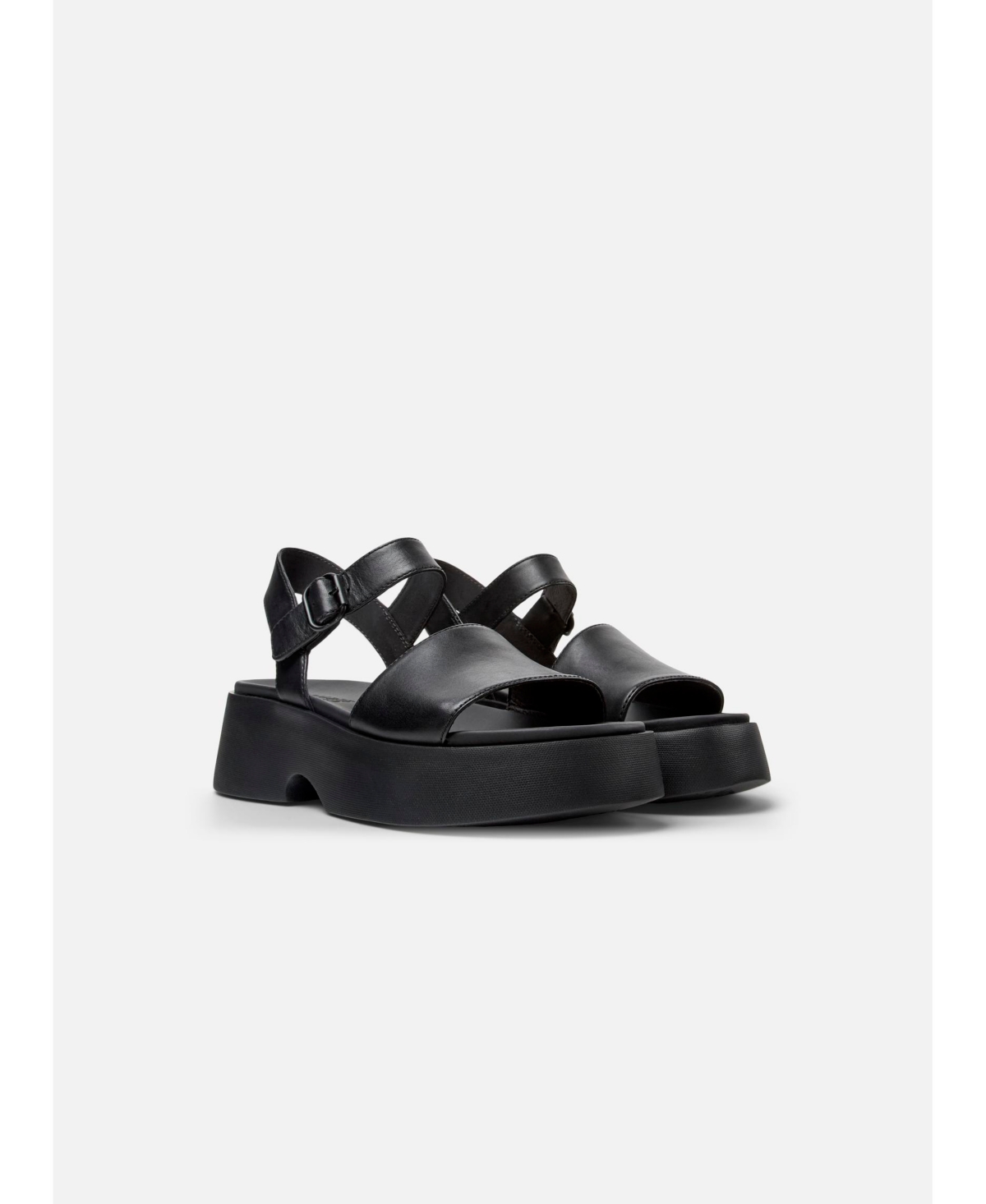 Click here for Camper Tasha Leather Sandals - Black prices