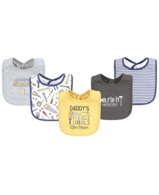 Hudson Baby Infant Boy Cotton Bibs, Construction Work, One Size - Macy's