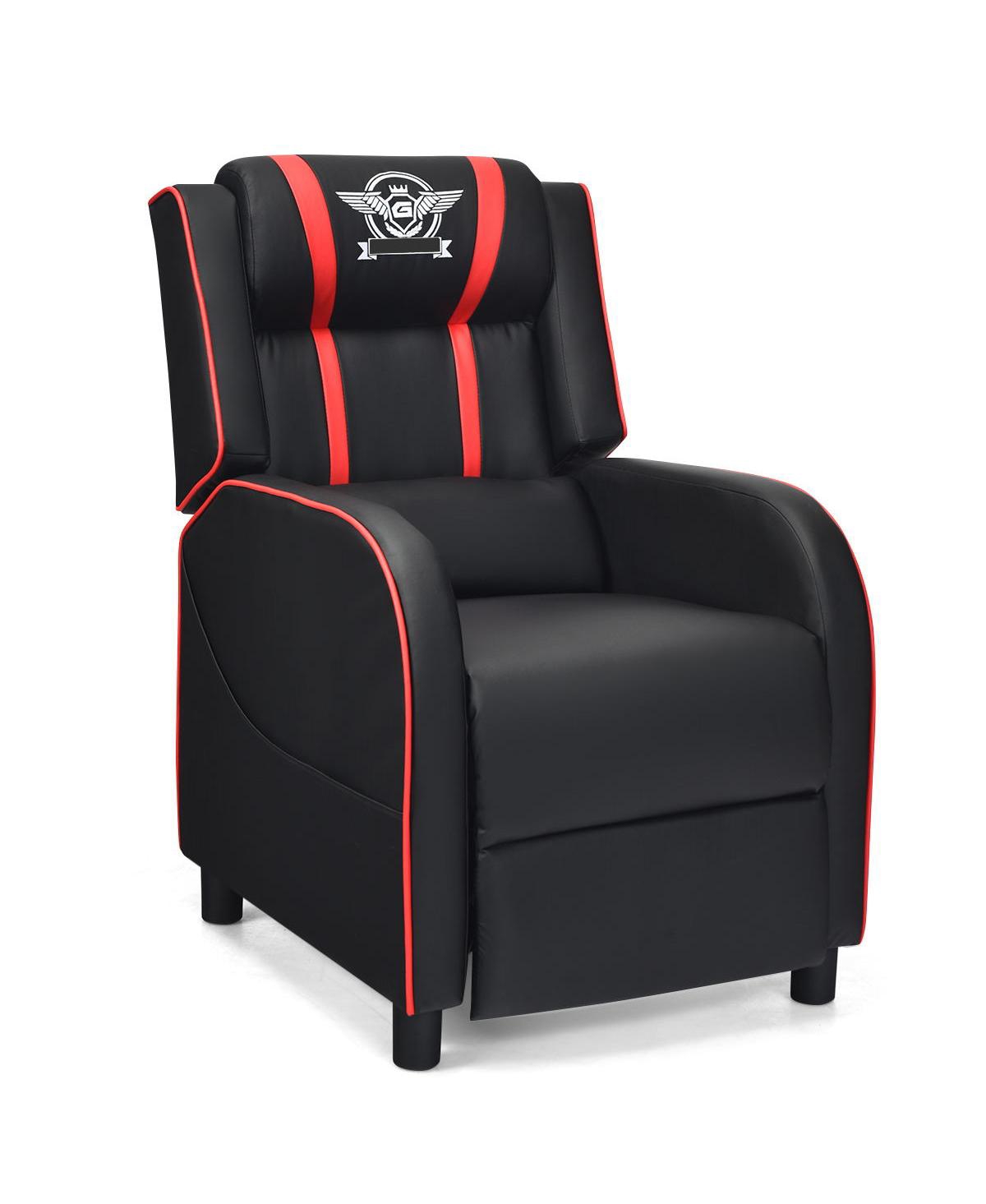 Click here for Massage Racing Gaming Single Recliner Chair - Red prices