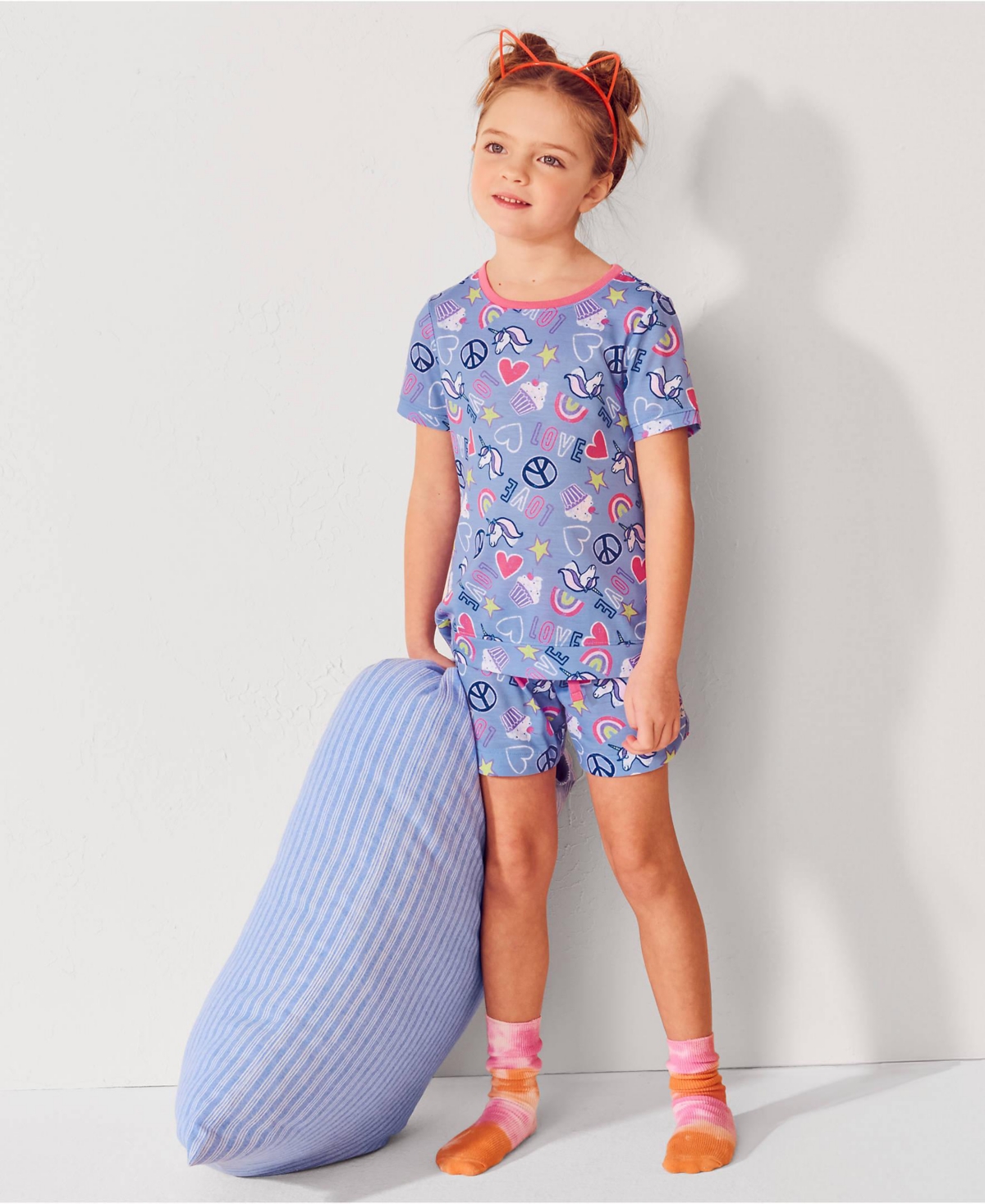 Click here for Lands End Big Girls Short Sleeve Tee and Shorts Pa... prices