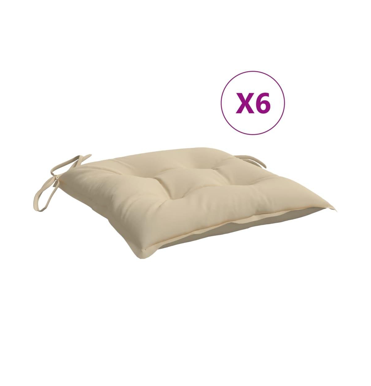 Click here for Pallet Cushions 6 pcs Beige 19.7x19.7x2.8 Oxford F... prices