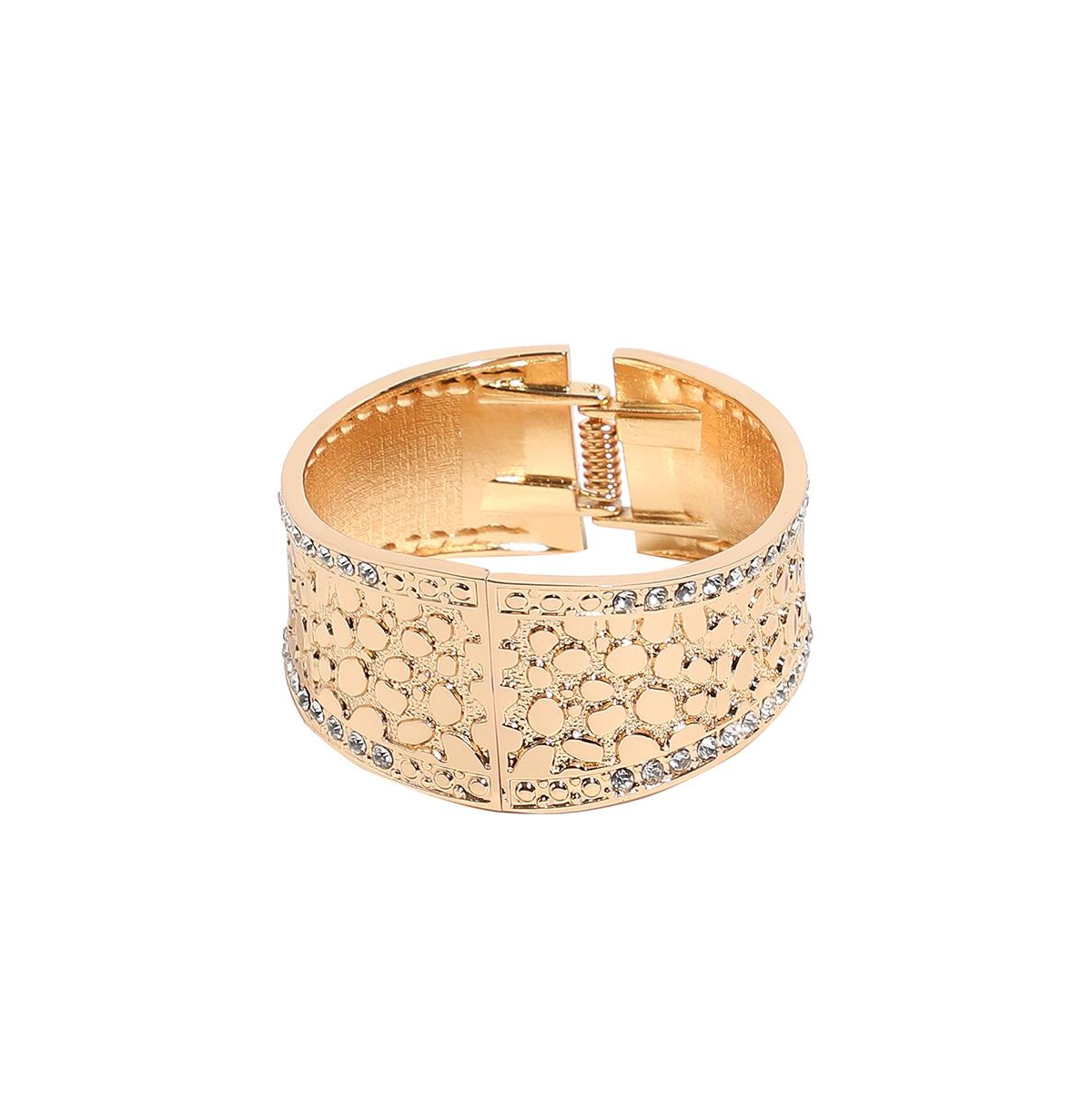 Click here for Embellished Paved Stone Bracelet - Gold prices