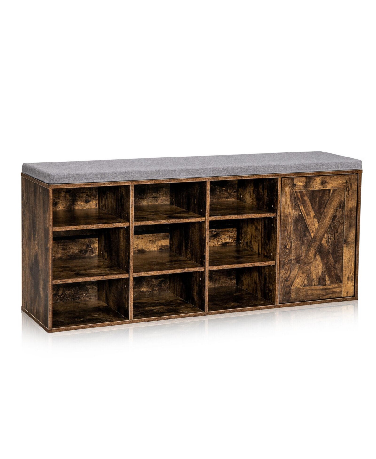 Click here for 9-cube Adjustable Storage Shoe Bench with Padded C... prices